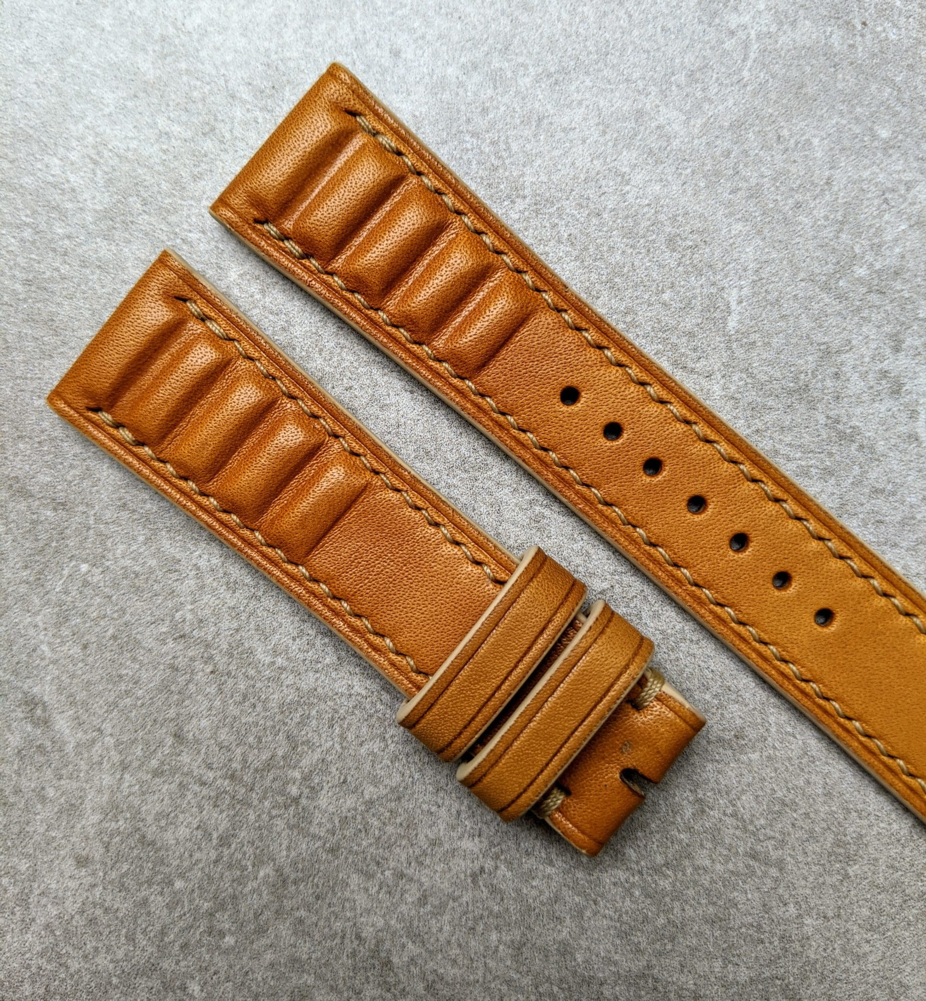 French Calfskin Strap Vintage Sport Honey Tan The Strap Tailor french-calfskin-strap-vintage-sport-honey-tan-the-strap-tailor