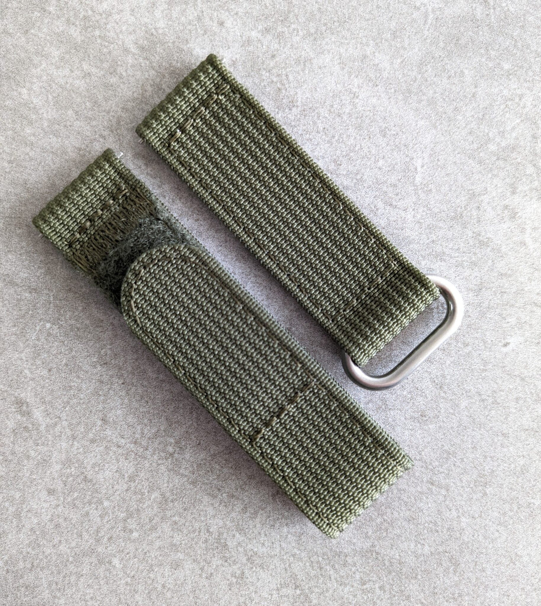 Premium Ribbed Two Piece Ballistic Nylon Strap - Army Green | The Strap ...